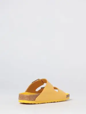 BIRKENSTOCK Arizona Smooth Leather Sandals With Double Buckles - Yellow