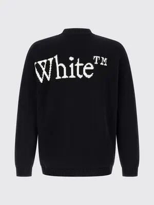 Off-White Cotton Logo Crewneck Pullover