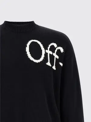 Off-White Cotton Logo Crewneck Pullover