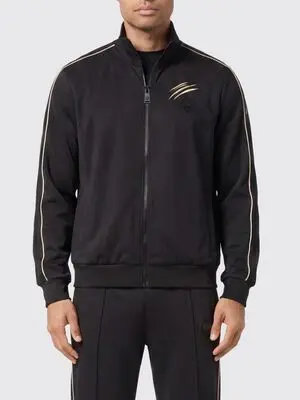 PLEIN SPORT Polyester Zip-up Sweatshirt - Black