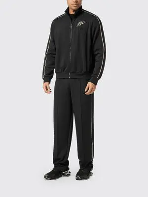 PLEIN SPORT Polyester Zip-up Sweatshirt - Black