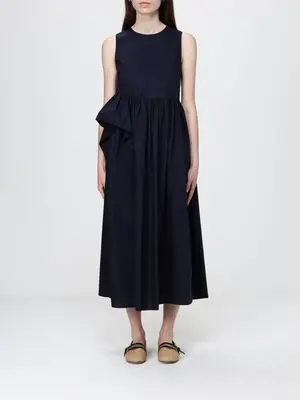 MEIMEIJ Cotton Poplin Midi Dress - Navy
