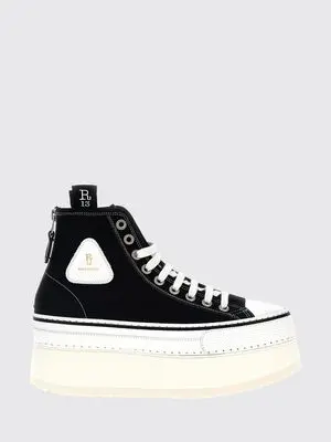 R13 Cotton Platform Sneakers - White