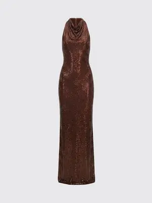 SELF-PORTRAIT Rhinestone-embellished Halterneck Long Evening Gown