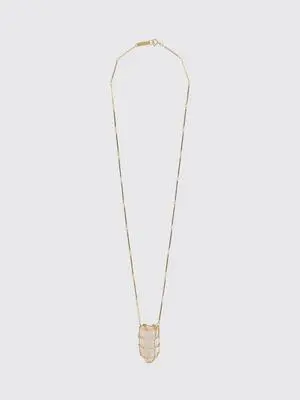 Isabel Marant Étoile Crystal Pendant Necklace In -tone Brass - Gold