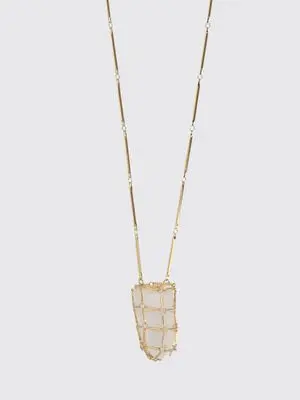 Isabel Marant Étoile Crystal Pendant Necklace In -tone Brass
