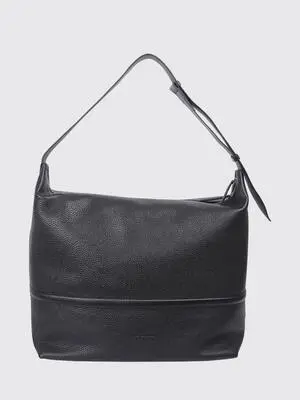 Dries Van Noten Grained Calfskin Leather Shoulder Bag With Zip Closure