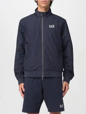 EA7 Polyester Jacket With Logo - Blue