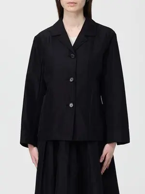Max Mara Nina Single Breasted Blazer In Cotton Blend - Black