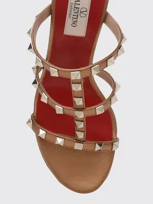 Valentino Garavani Rockstud Mule Sandals In Laminated Leather