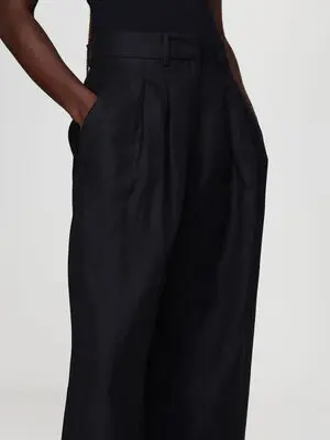 PT TORINO Frankie Wide-leg Trousers - Black