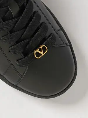 Valentino Garavani Low Top Leather Sneakers - Black