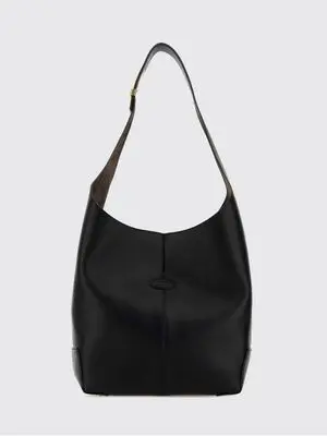 TOD'S Calf Leather Shoulder Bag - Black