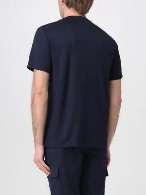 EA7 Cotton T-shirt With Logo - Blue