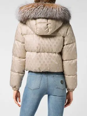 Philipp Plein Puffer Jacket With Fur Trim