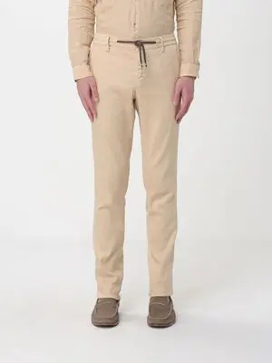MASON'S Linen And Cotton Blend Drawstring Trousers Beige