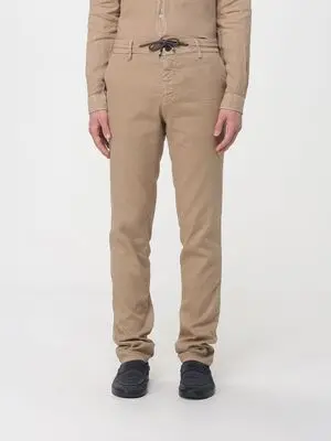 MASON'S Linen And Cotton Blend Drawstring Trousers - Sand
