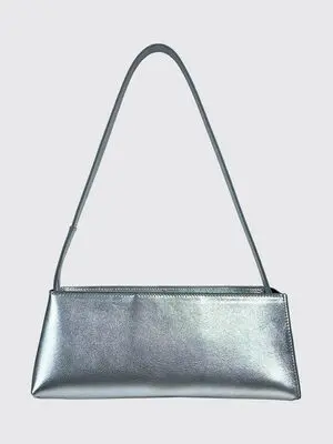Marni Museo Laminated Leather Shoulder Bag In With Embossed Logo