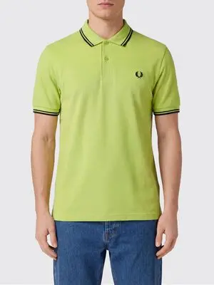 Fred Perry Cotton Polo Shirt With Contrast Tipping And Embroidered Logo - Green