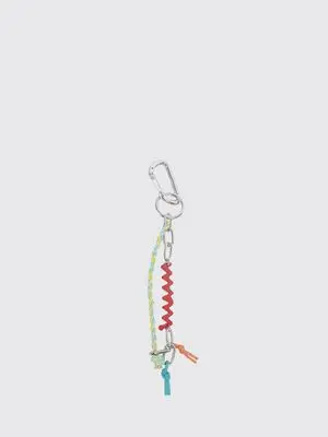 Marni Zamak And Cotton Keychain With Abstract Pattern