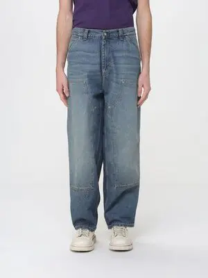 Carhartt Work In Progress Double Knee Cotton Denim Jeans - Blue