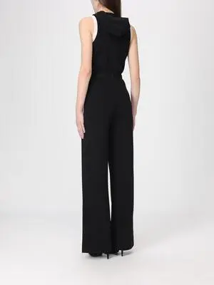 Elisabetta Franchi Viscose Blend Jumpsuit With Hood - Black
