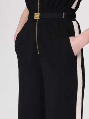 Elisabetta Franchi Viscose Blend Jumpsuit With Hood - Black
