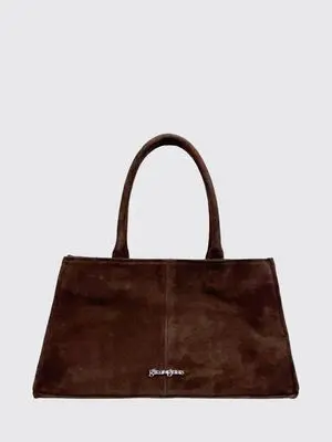 Gimaguas Annamaria Suede Leather Shoulder Bag With Double Handle - Brown