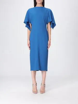 Stella McCartney Crêpe Midi Tunic Dress With Teardrop Back - Blue