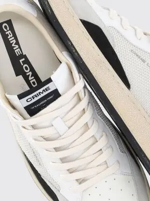 CRIME LONDON Leather And Mesh Chelsea Sneakers