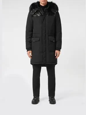 BILLIONAIRE Padded Nylon Hooded Parka - Black