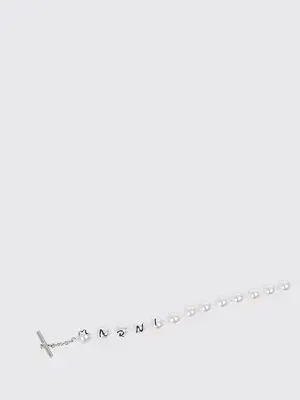 Marni Brass Necklace With Synthetic S And Crystals