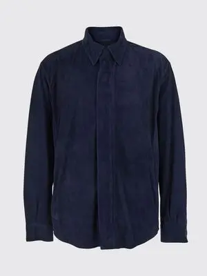 Giorgio Armani Suede Lambskin Leather Shirt Jacket