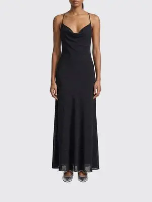 Pinko Long Dress With Embellishments - Black