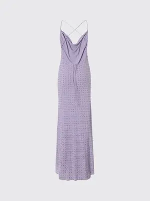 Pinko Long Dress With Embellishments - Violet
