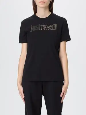Just Cavalli Embellished Logo T-shirt - Black