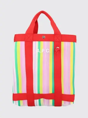 A.p.c. Striped Tote Bag With Removable Pouch