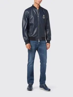BILLIONAIRE Nappa Bomber Jacket With Emblem