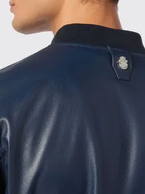 BILLIONAIRE Nappa Bomber Jacket With Emblem