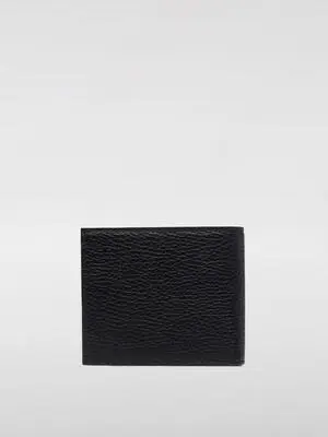 Emporio Armani Pebbled Leather Horizontal Bifold Wallet With Applied Logo