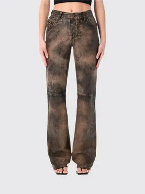 DIESEL® L-ysa Leather Effect Trousers