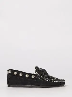 Isabel Marant Étoile Fitza Suede Loafers With Studs Black