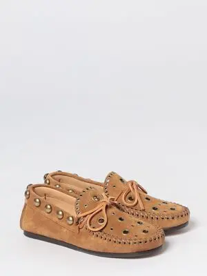 Isabel Marant Étoile Fitza Suede Loafers With Studs - Brown