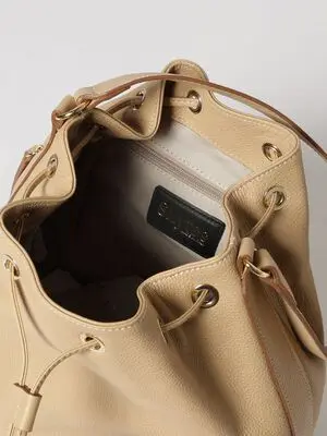 SKYTOS Camilla Pebbled Leather Bucket Bag With Double Handle - Beige