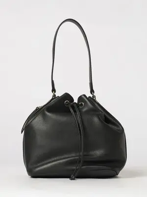 SKYTOS Camilla Pebbled Leather Bucket Bag With Double Handle - Black