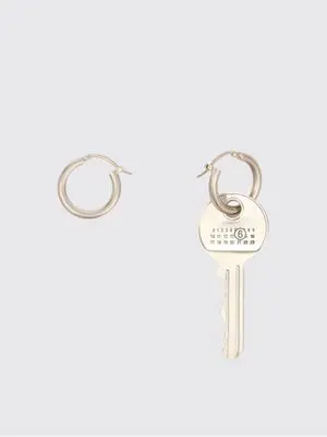MAISON MARGIELA Brass Logo Earrings - Silver