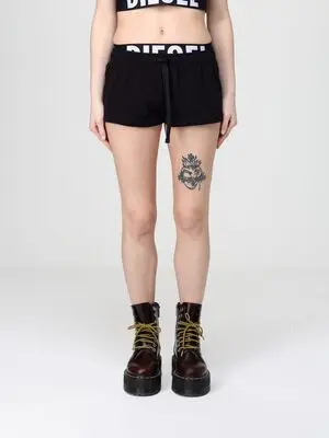 DIESEL® Cotton Blend Jogging Shorts - Black