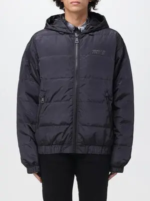 Versace Padded Jacket With Hood - Black