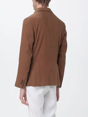 PAOLO PECORA Linen And Viscose Double-breasted Blazer - Hazel