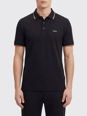 BOSS Cotton Polo Shirt - Black